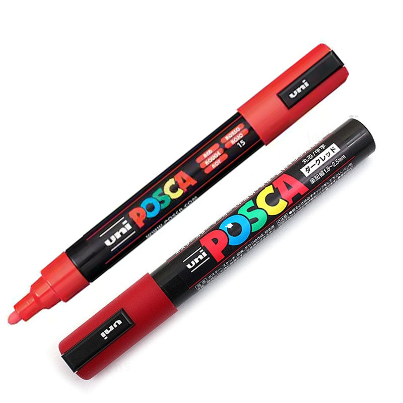 POSCA Marker PC-5M Dark Red – MarkerPOP